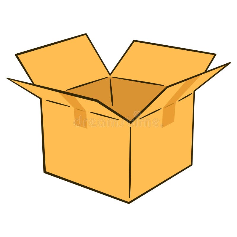 Cardboard box. Cartoon stock vector. Illustration of carton - 297508301
