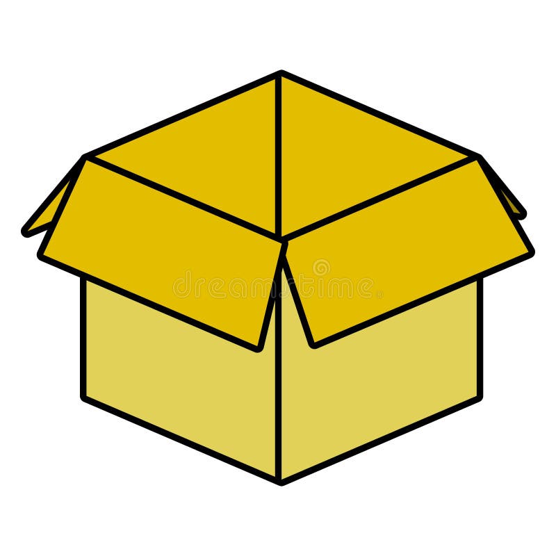 Cardboard box cartoon stock vector. Illustration of empty - 142658862