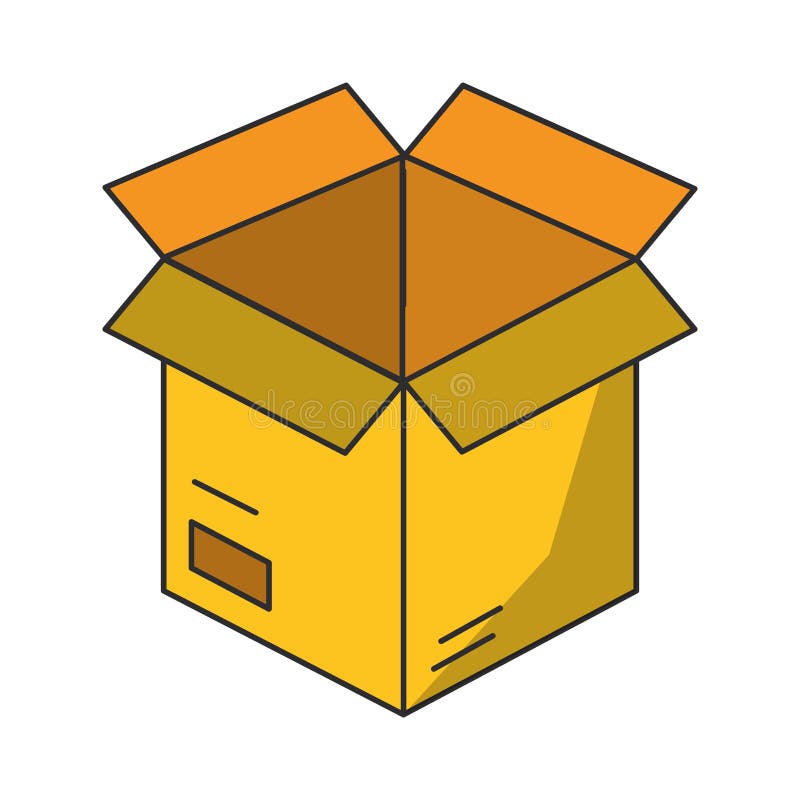 Cardboard box cartoon stock vector. Illustration of abstract - 146864762