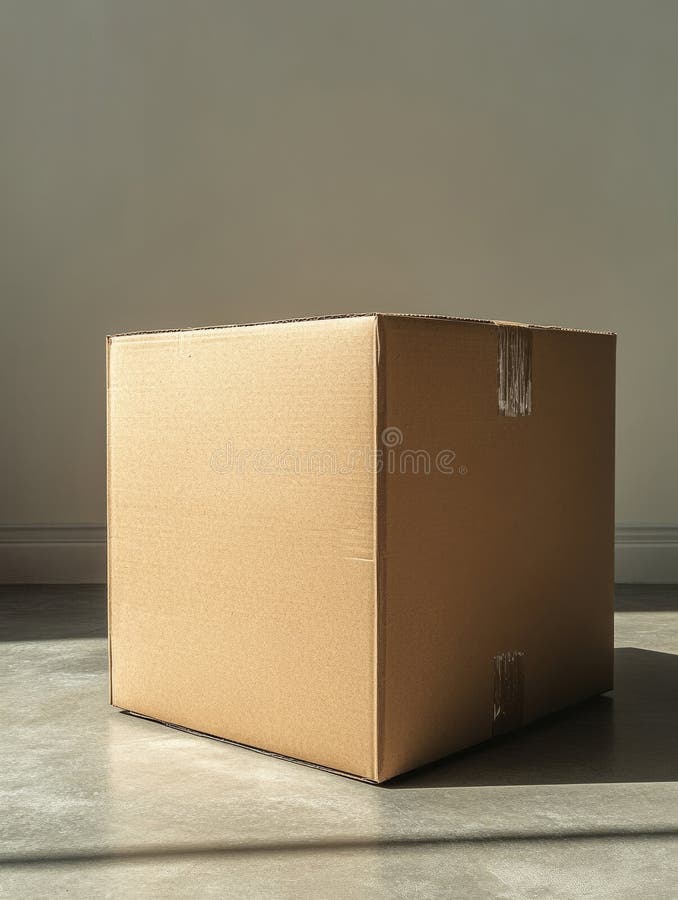 Cardboard Box Concrete Floor Natural Light Stock Photos - Free ...