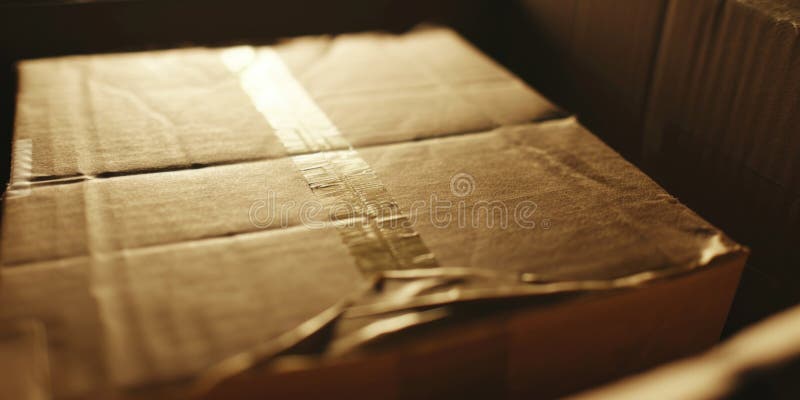 Cardboard Box with Scissors Stock Image - Image of supplies, cardboard ...