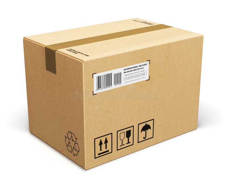VIP Very Important Package Cardboard Box Shipment Stock Illustration ...