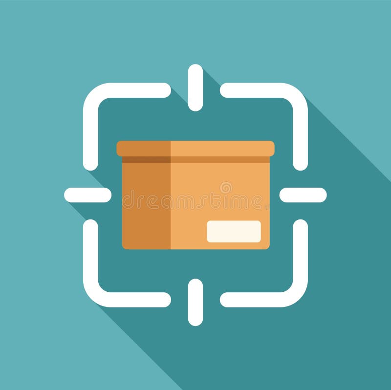Cardboard Box in Crosshair Focusing on Delivery Target Stock ...