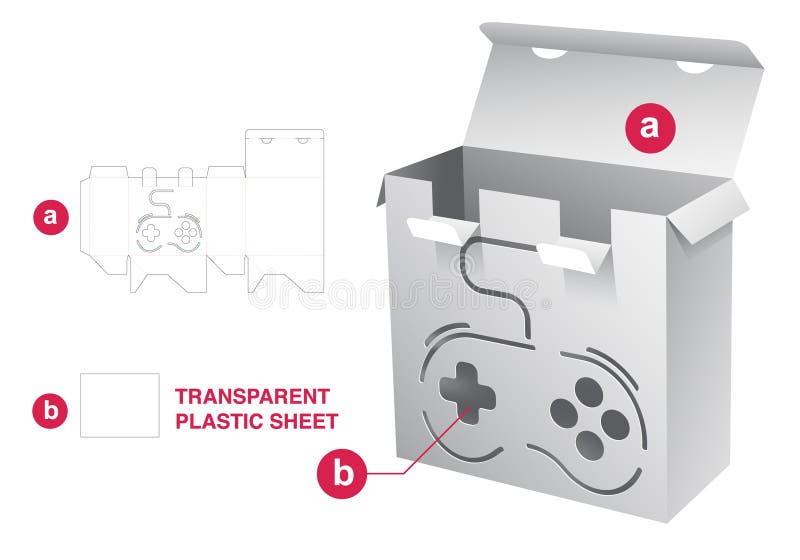 Cardboard Box Die Cut Template Design Stock Vector - Illustration of ...