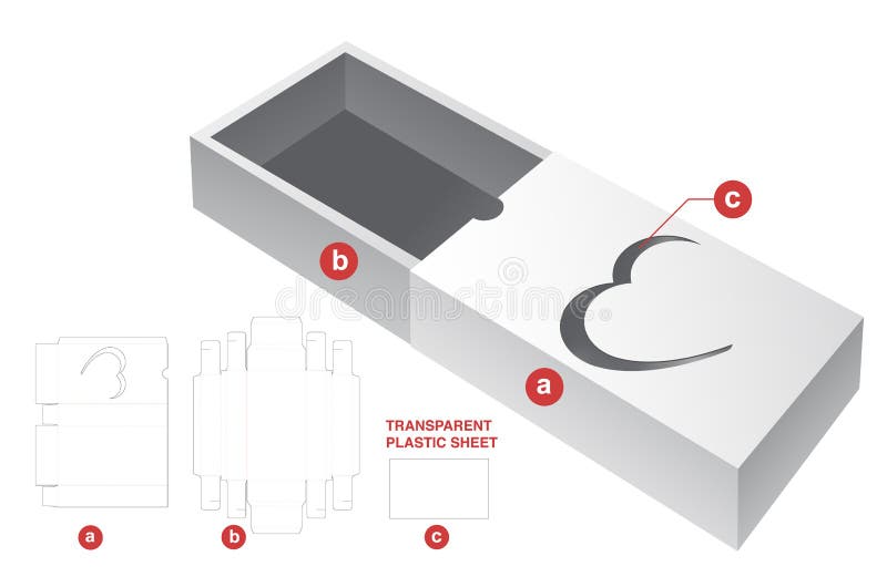 Cardboard Box Die Cut Template Design Stock Vector - Illustration of ...