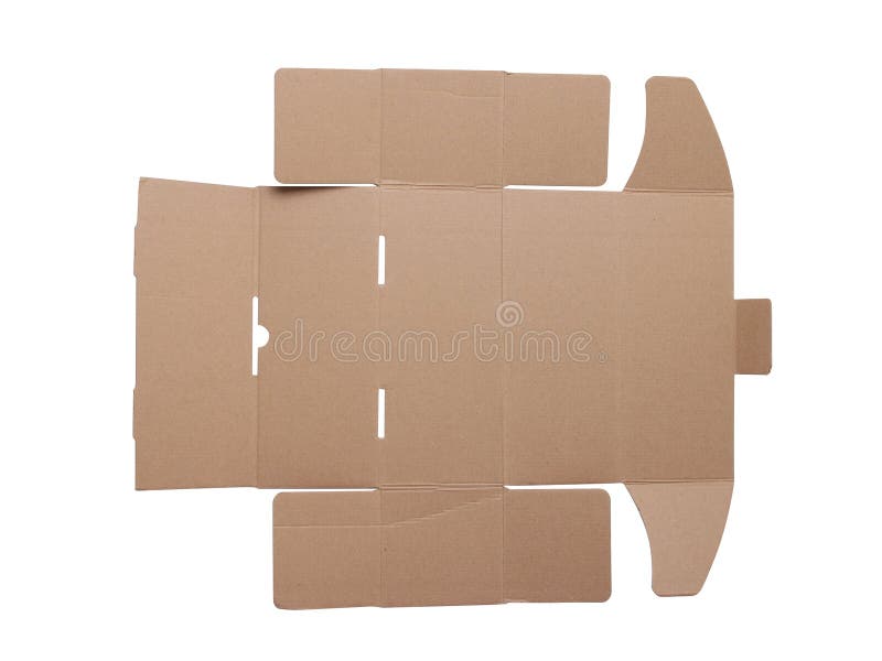 Cardboard Box Die-line Die-cut Mock Up Template, Cut Out Stock Image ...