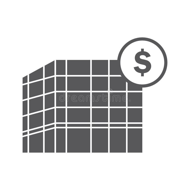 Cardboard Box with Dollar Sign. Vector Illustration Decorative Design ...