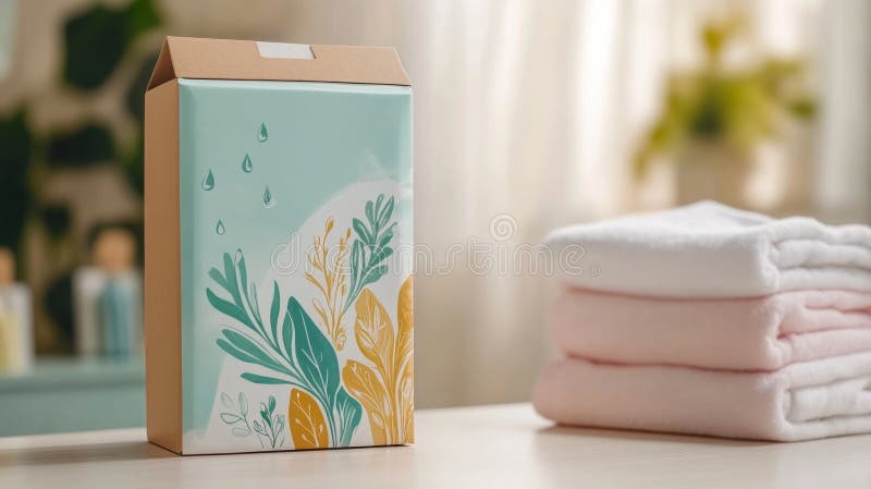 Cardboard Box with Eco-friendly Laundry Capsules Stock Image - Image of ...