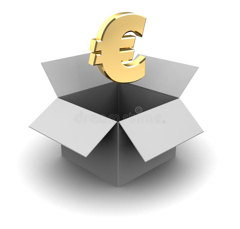 Cardboard box with euro stock illustration. Illustration of cargo ...