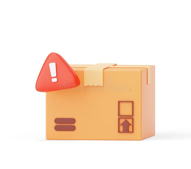 Alert Problem Icon Red Exclamation 3d Illustration Isolated White ...