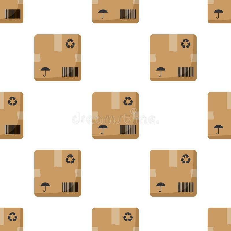 Shipment Cardboard Boxes Set Stock Vector - Illustration of mail ...