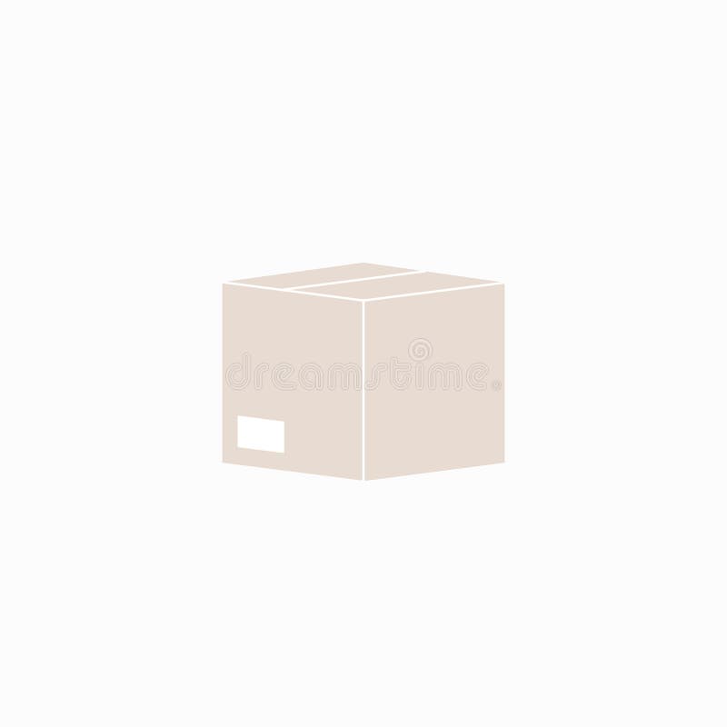 Cardboard Box in Flat Vector Illustration Symbolizing Shipping ...