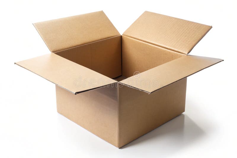 Cardboard Box for Freight and Shipping Isolated. Empty Cardboard Box ...