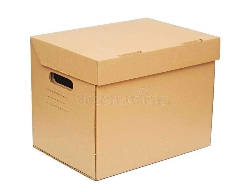 Cardboard box front side stock photo. Image of front - 99003188