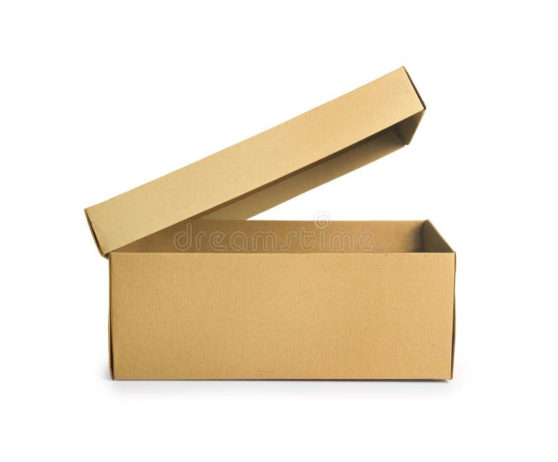 Cardboard box. Front View stock photo. Image of brown - 67832888
