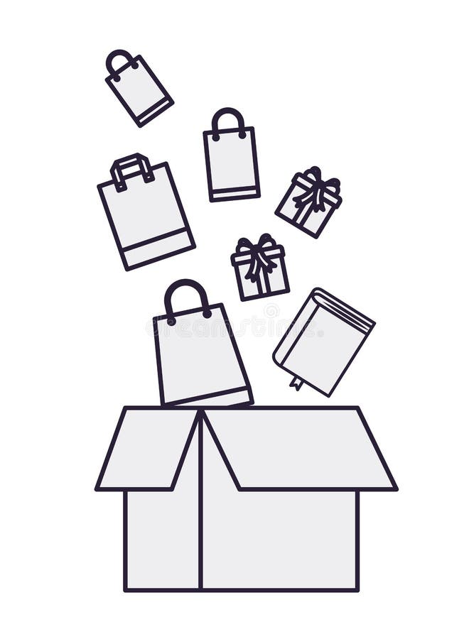 Gifts falling from the sky stock vector. Illustration of christmas ...