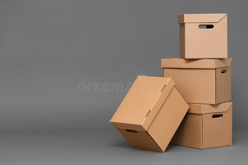 Closed Cardboard Box Taped Up Stock Photo - Image of cardboard ...