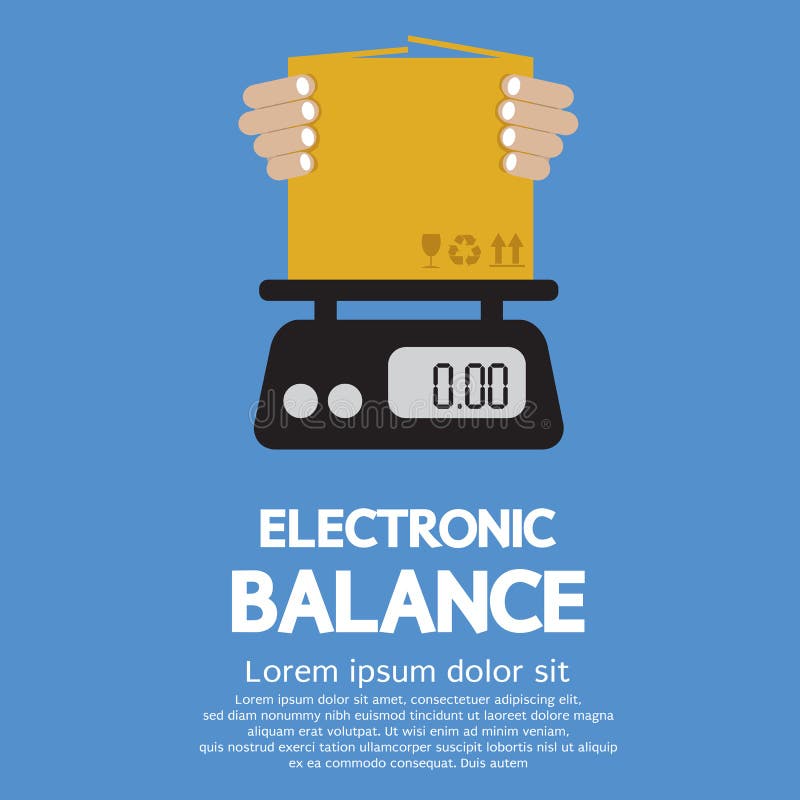Cardboard Box in Hand on Electronic Balance Stock Vector - Illustration ...