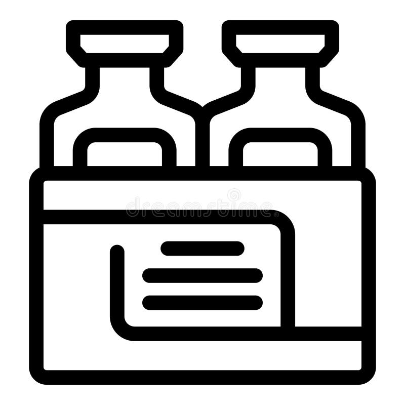 Cardboard Box Holding Glass Bottles Packaged for Retail Stock Vector ...