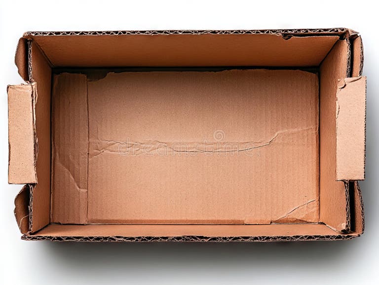 A Cardboard Box with a Hole in it Stock Image - Image of tear ...