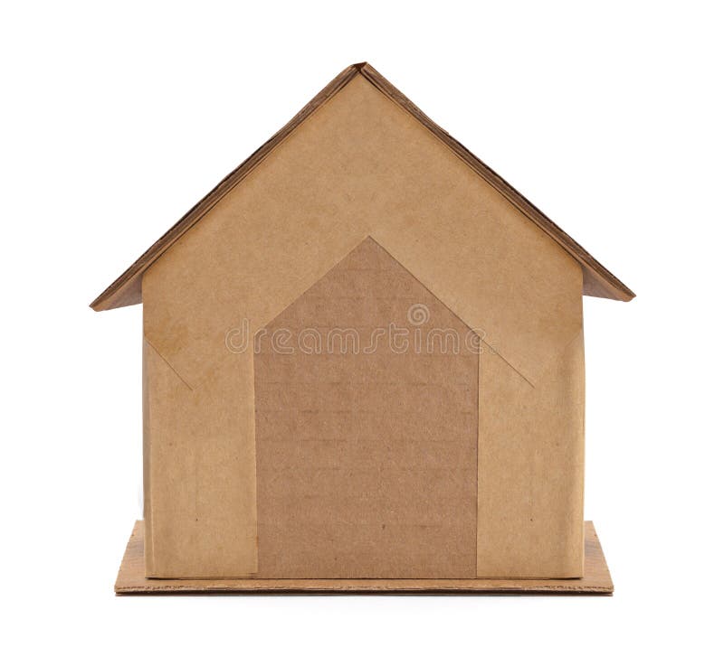 Cardboard Box House stock image. Image of house, paper - 195093673