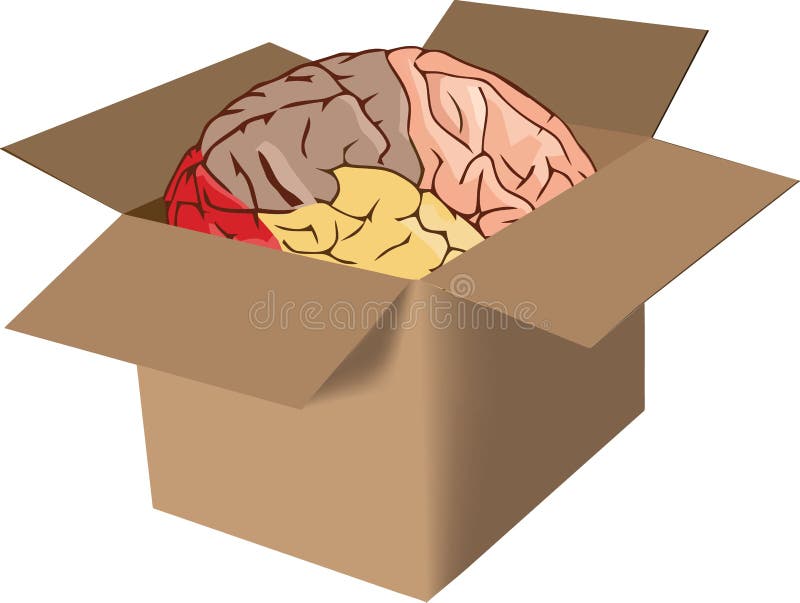 Cardboard Box with Human Brain Cardboard Box with Human Brain Stock ...