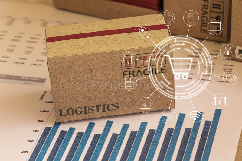 Cardboard Box with Icon Customer Network Connection. this Type of ...