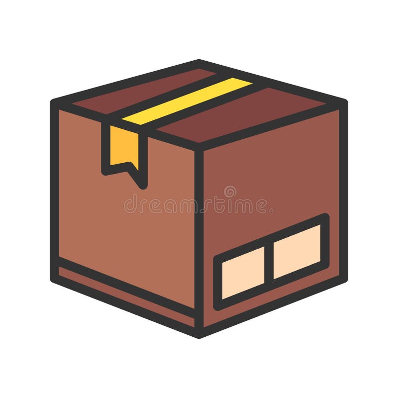 Cardboard Box Icon Image. stock vector. Illustration of package - 286860947