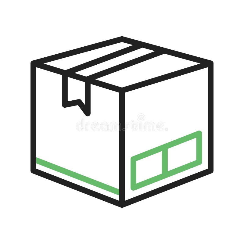 Cardboard Box Icon Image. stock vector. Illustration of symbol - 288134115