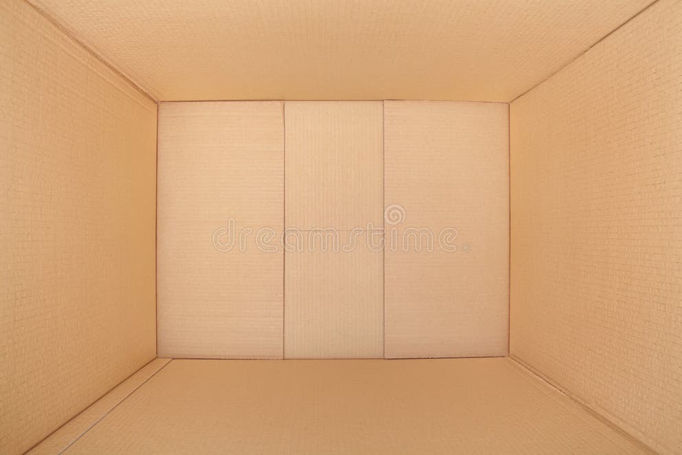 Cardboard box, inside view stock photo. Image of packet - 30688656
