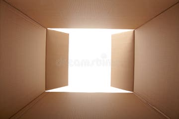 Cardboard box, inside view stock image. Image of corrugated - 30961007