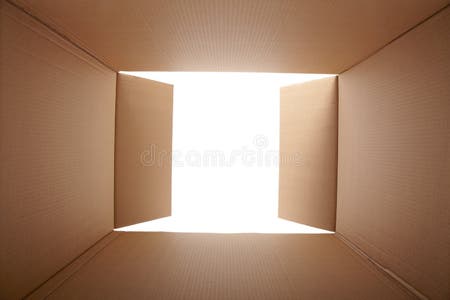 Cardboard box, inside view stock image. Image of corrugated - 30961007