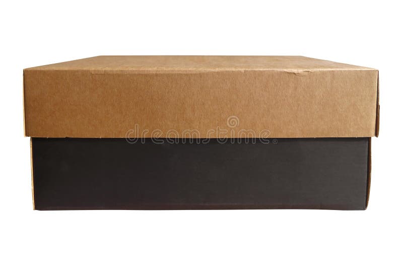 Old cardboard box isolated stock photo. Image of moving - 119649420