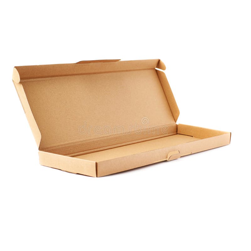 Cardboard Box Isolated Over White Background Stock Image - Image of ...