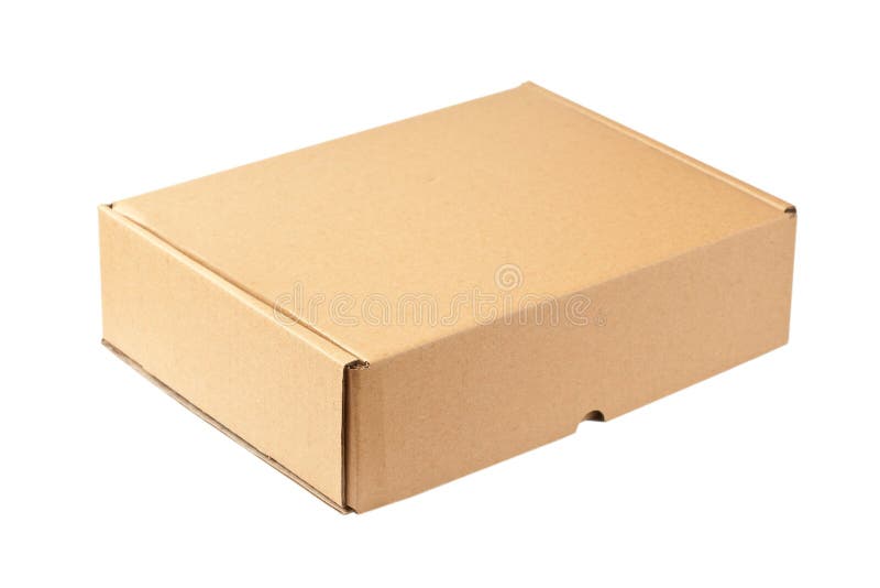 Closed Cardboard Box Taped Up Stock Photo - Image of cardboard ...