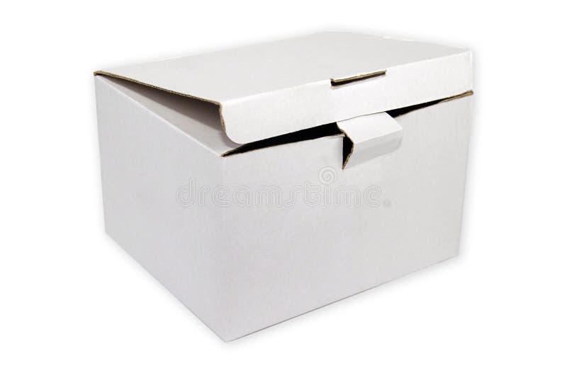 Cardboard Box Isolated on White Background. Eco-friendly Packaging ...