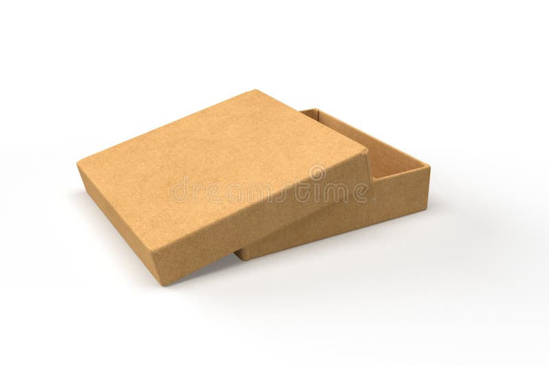 Cardboard Box Isolated on White Background Stock Illustration ...