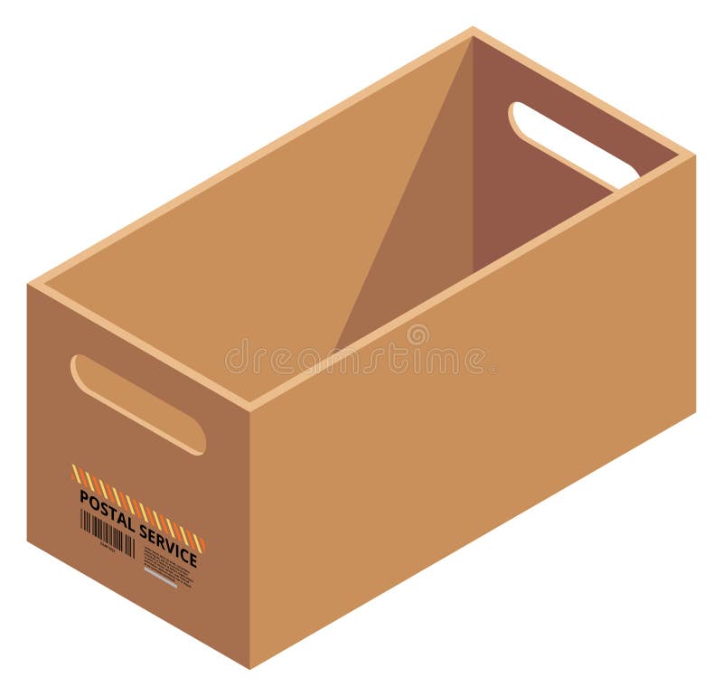 Cardboard Box Isometric Icon. Empty Carton Container Stock Vector ...
