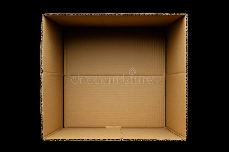 A Cardboard Box with a Lid Open Stock Illustration - Illustration of ...