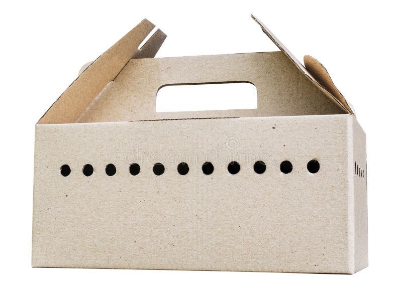 Cardboard box with holes stock image. Image of playground - 76601755