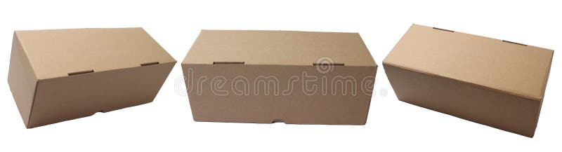 Cardboard Box Mock Up Template, Cut Out Stock Photo - Image of ...