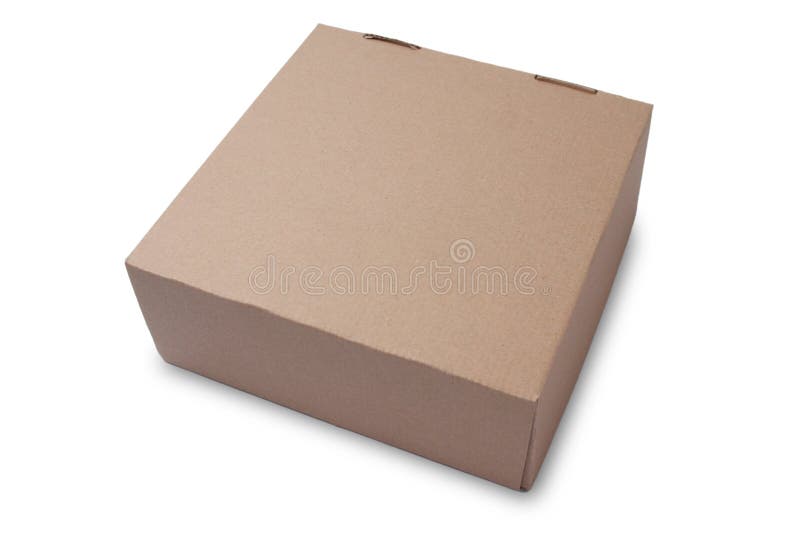 Cardboard Box Mock Up Template, Cut Out Isolated Stock Image - Image of ...