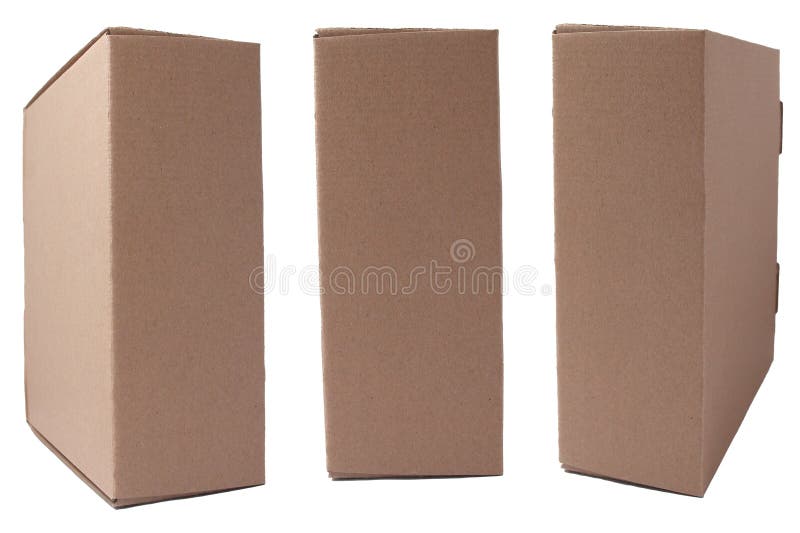 Cardboard Box Mock Up Template, Cut Out Stock Photo - Image of ...