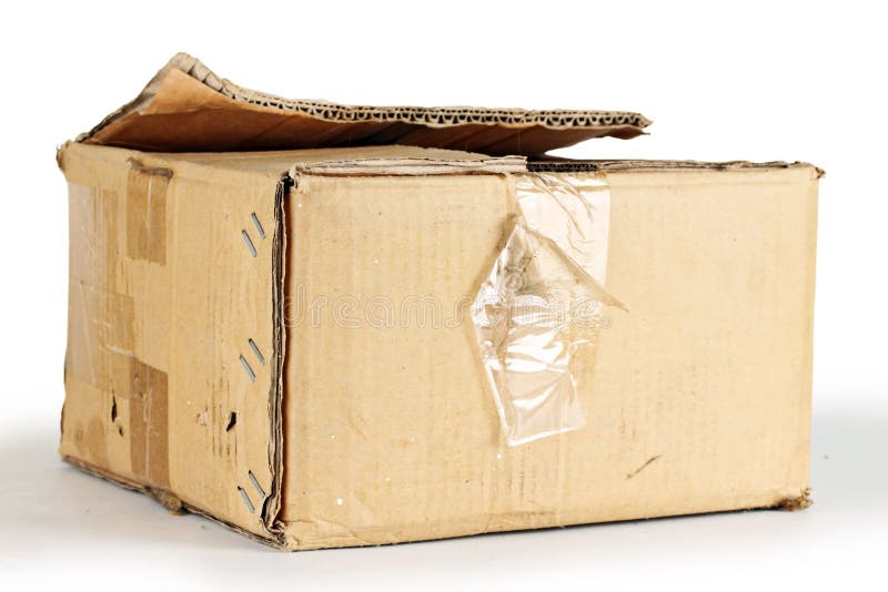 Cardboard box. stock image. Image of packing, tape, paper - 31649153