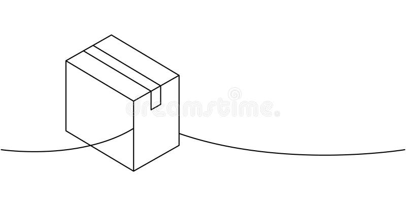 Cardboard Box Line Drawing Stock Illustrations – 2,956 Cardboard Box ...