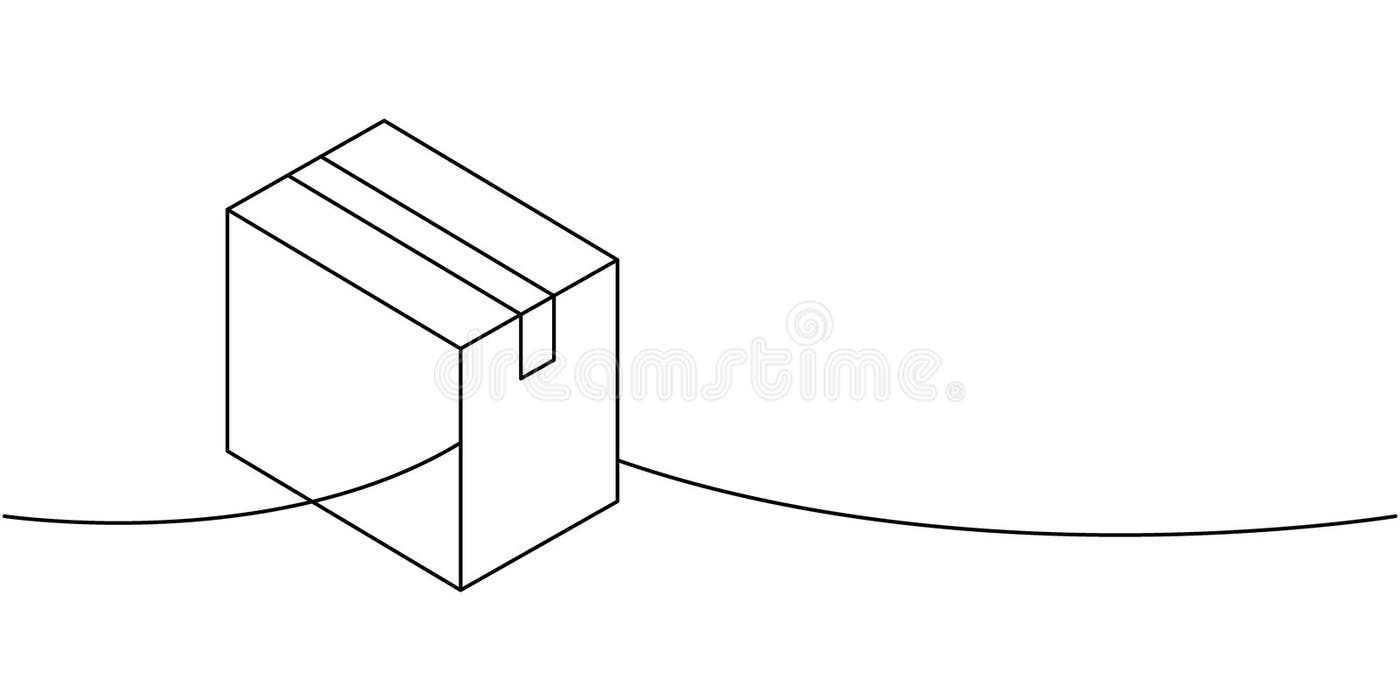 Cardboard Box Line Drawing Stock Illustrations – 2,956 Cardboard Box ...
