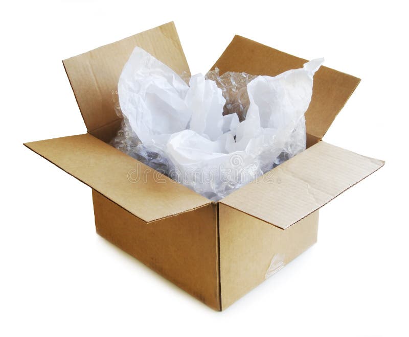Cardboard Box Open stock photo. Image of unwrapped, isolated - 7339664