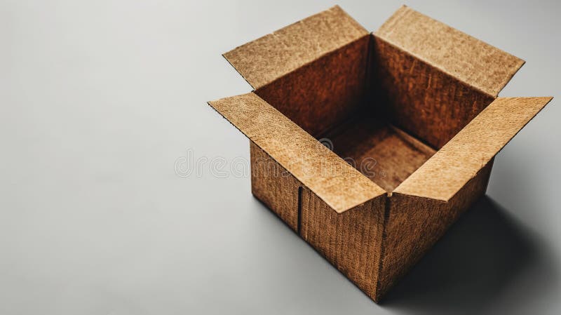 Cardboard Box is Empty and Has a Worn Look To it Stock Image - Image of ...