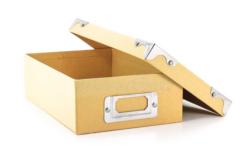 Cardboard Box Open Up on White Stock Photo - Image of filing, blank ...