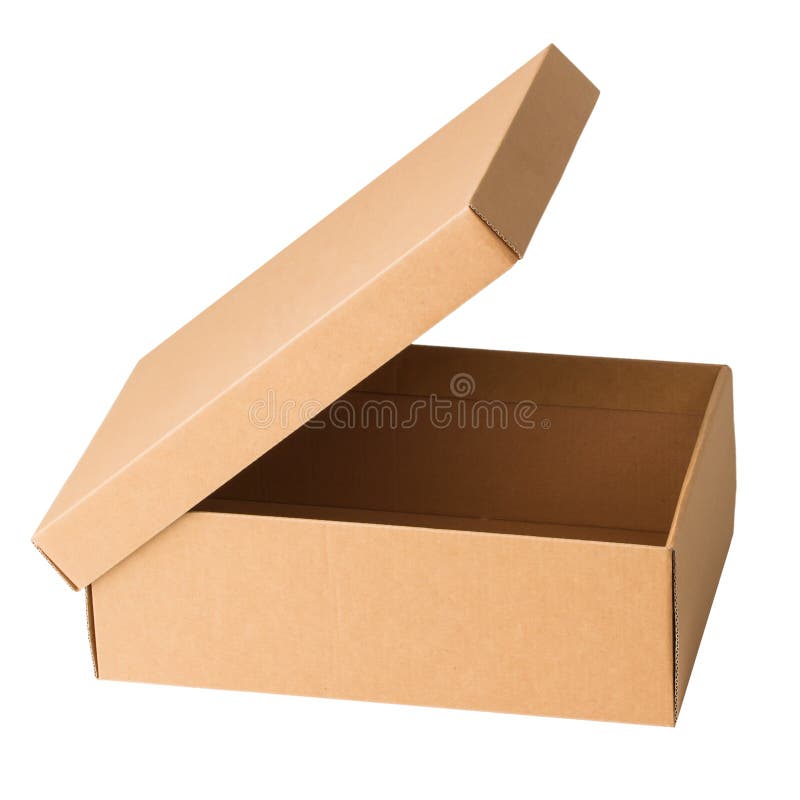Opened cardboard box stock image. Image of board, blank - 45327587